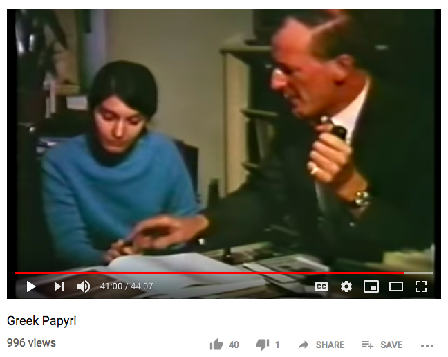 The Cast in “Greek Papyri” | Variant Readings