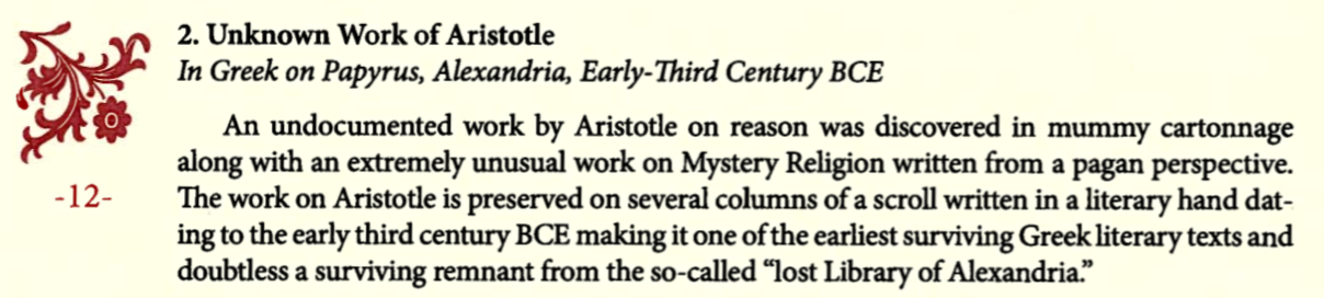 An Image of the Green Collection “Aristotle” Papyrus? | Variant Readings