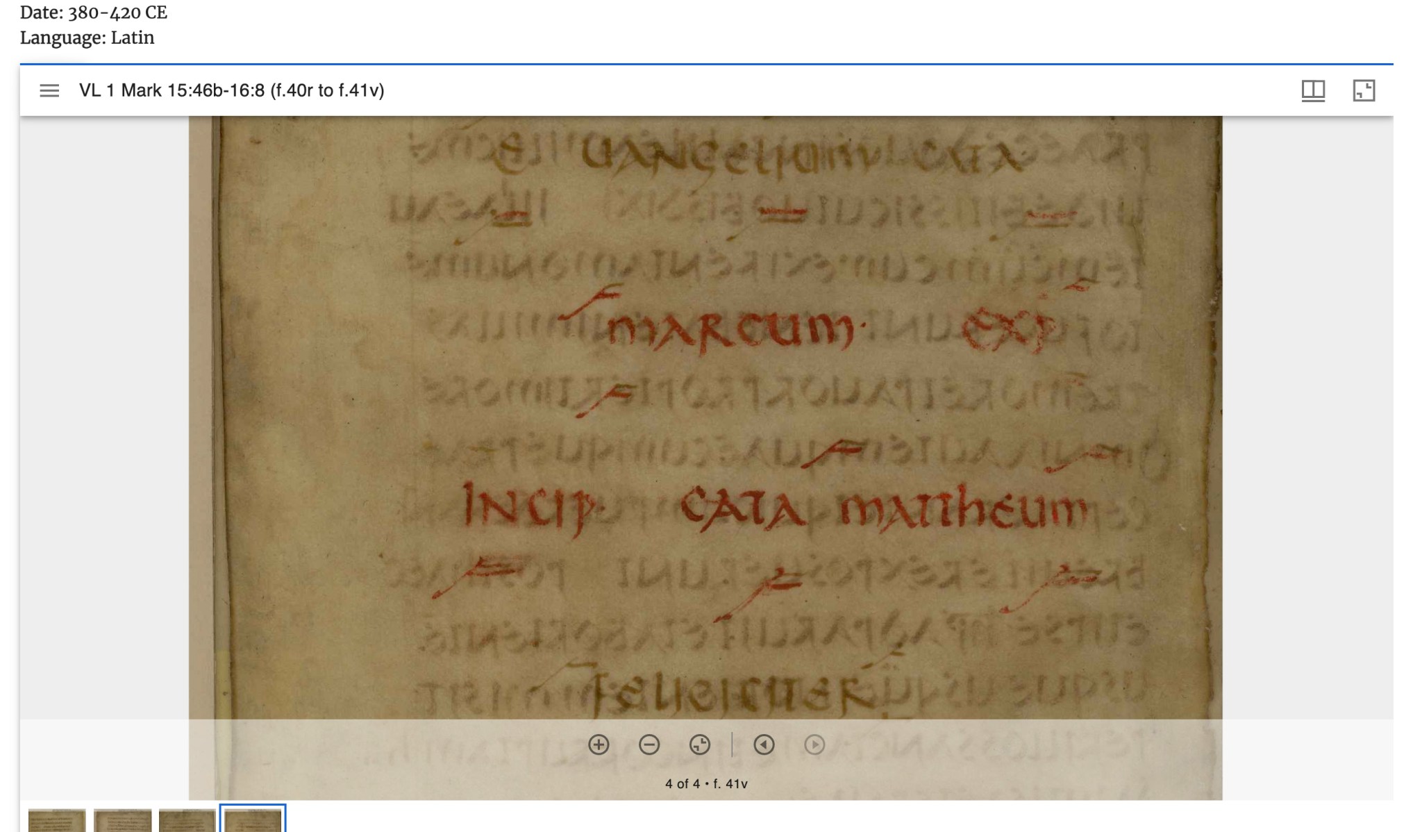 Digital Images of Codex Bobiensis Online | Variant Readings